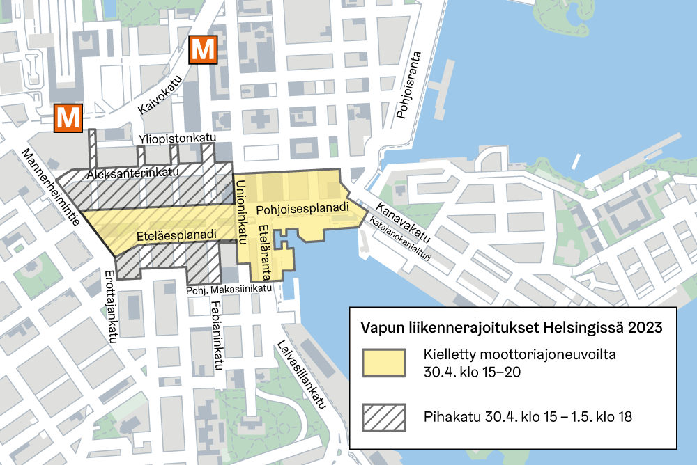 Helsingin Keskustassa Suljetaan Katuosuuksia Vappuna Autotoday Helsingin Keskustassa Suljetaan Katuosuuksia Vappuna Autotoday